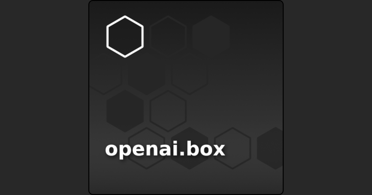 openai.box - Profile | .box